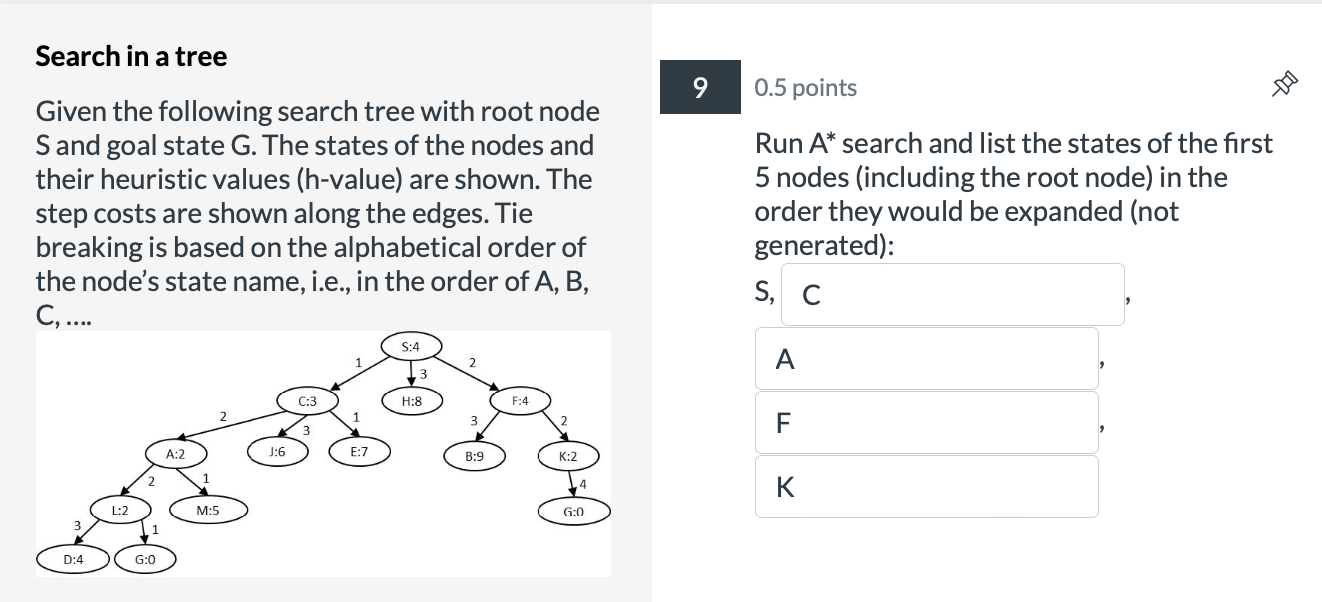 Solved Search in a tree | Chegg.com