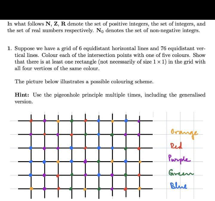 Solved In what follows N,Z,R denote the set of positive | Chegg.com