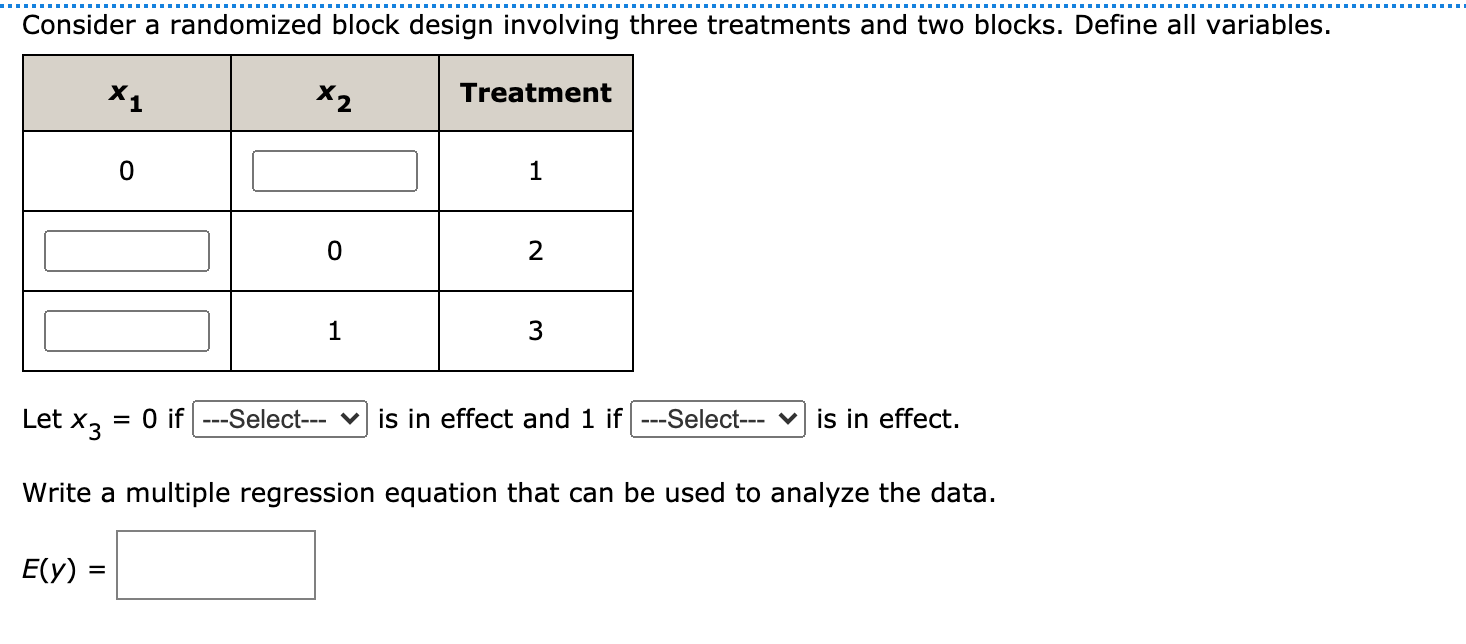Solved Consider a randomized block design involving three | Chegg.com
