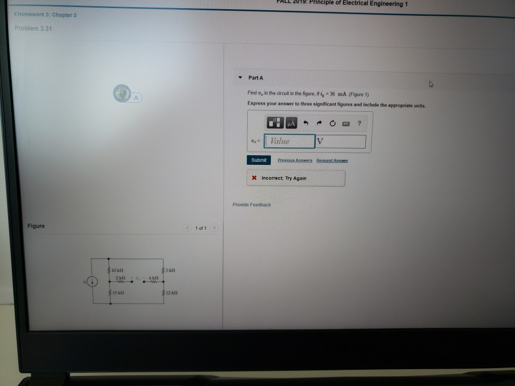 Solved PALL 2019! Principle of Electrical Engineering 1 310 | Chegg.com