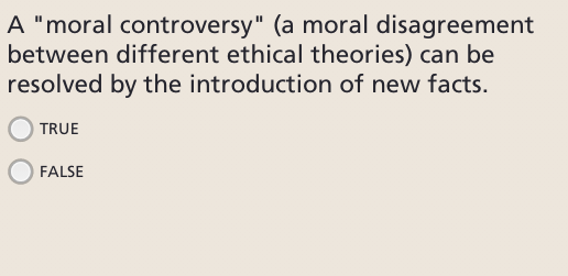 Solved A Moral Controversy A Moral Disagreement Between