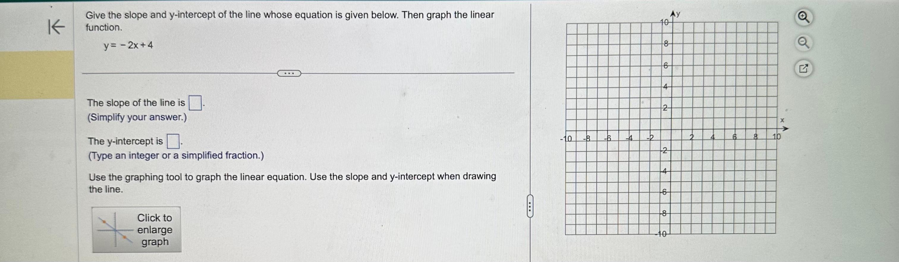 Solved Give the slope and y-intercept of the line whose | Chegg.com