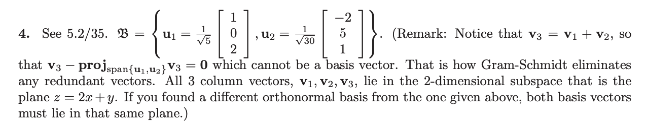Solved Linear Algebra: Answer given but could you show steps | Chegg.com