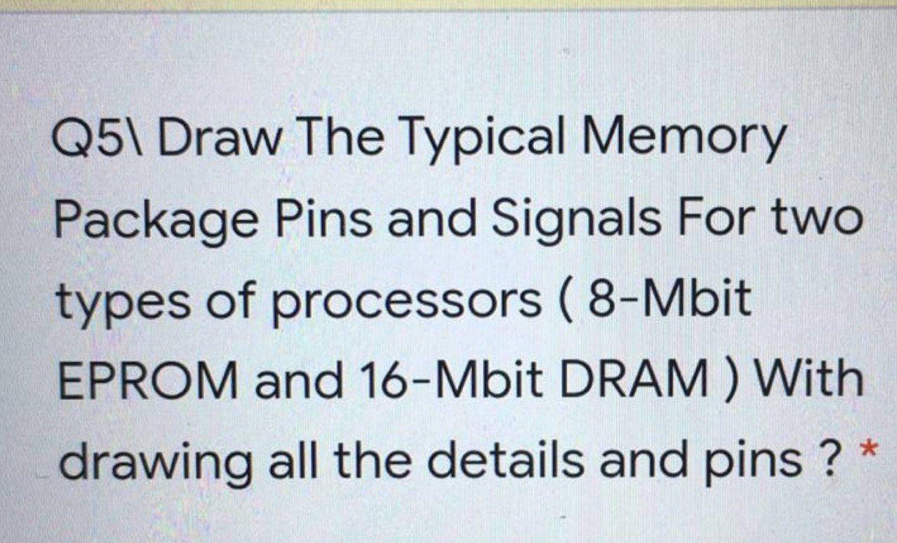 Solved Q5\ Draw The Typical Memory Package Pins and Signals | Chegg.com Solved Q5\ Draw The Typical Memory Package Pins and Signals | Chegg.com