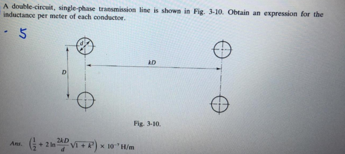 Solved A double-circuit, single-phase transmission line is | Chegg.com