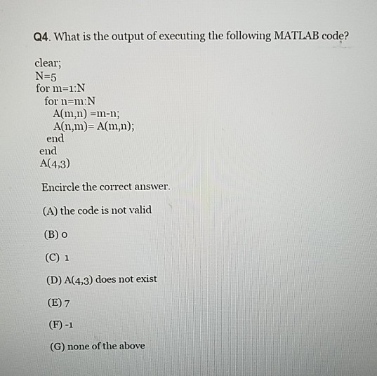 Solved Q4. What is the output of executing the following | Chegg.com
