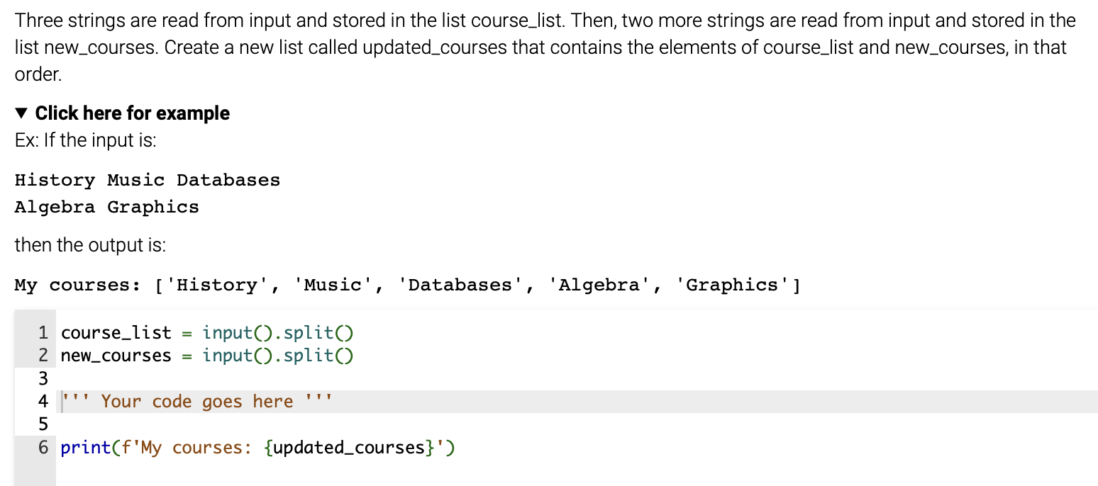 Solved Three strings are read from input and stored in the | Chegg.com