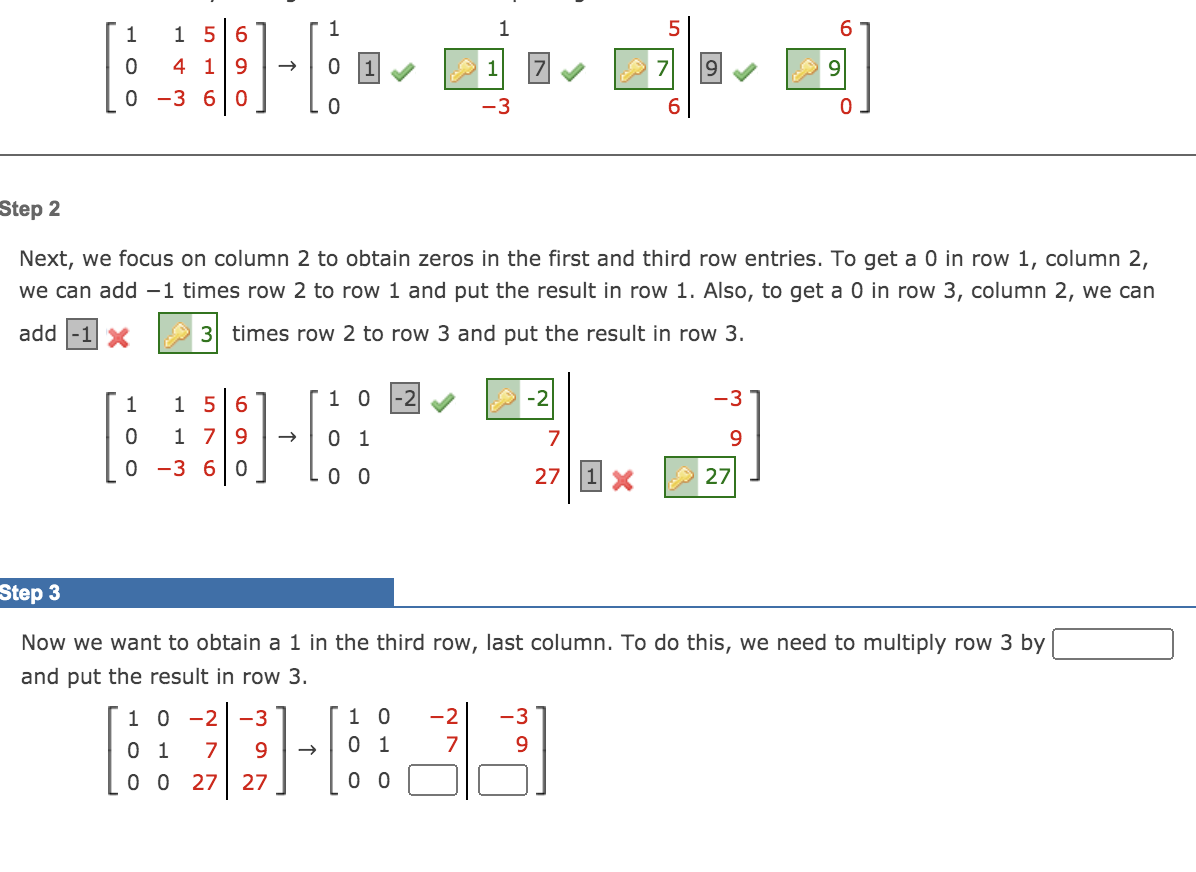 Solved 1 1 5 6 1 1 56 0 4 119 0 -3 60 ol 9 0 Step 2 Next, we | Chegg.com