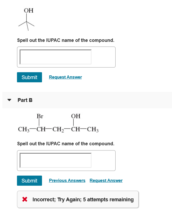 Solved OH Spell out the IUPAC name of the compound. Submit | Chegg.com