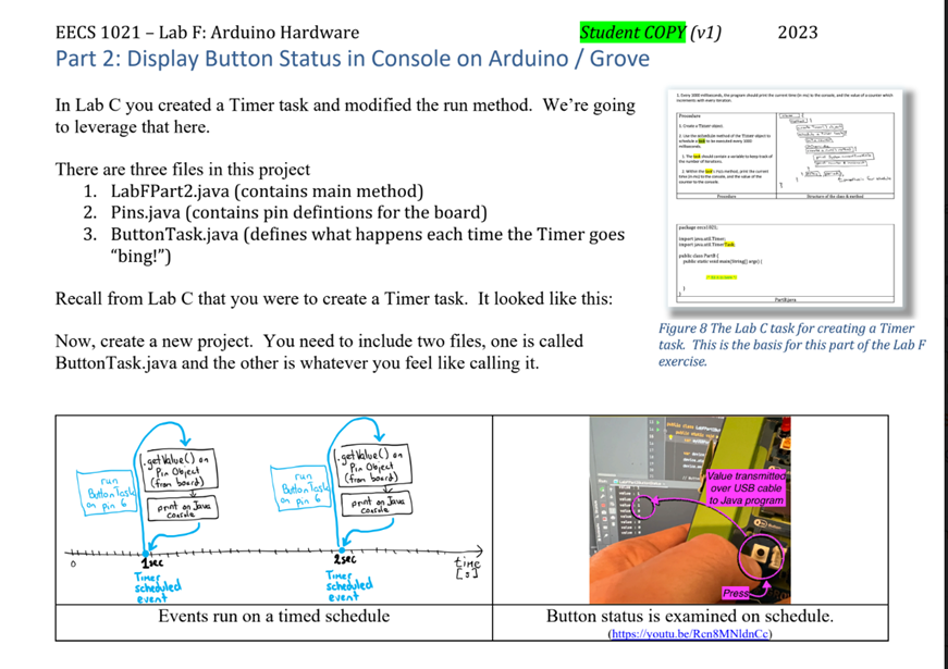 Solved EECS 1021 - Lab F: Arduino Hardware Student COPY | Chegg.com