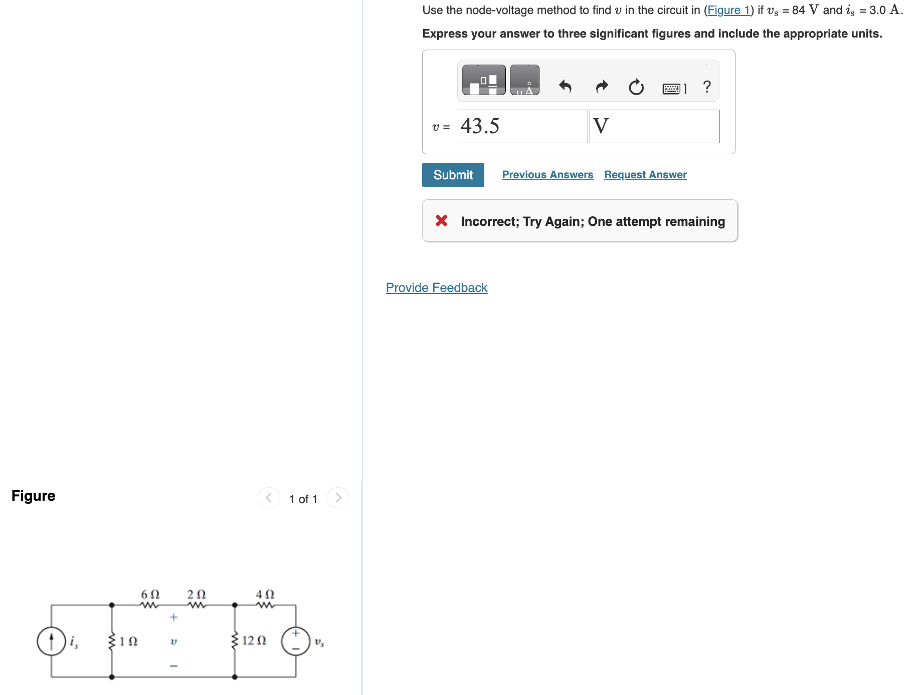 Solved Use the node-voltage method to find v ﻿in the circuit | Chegg.com
