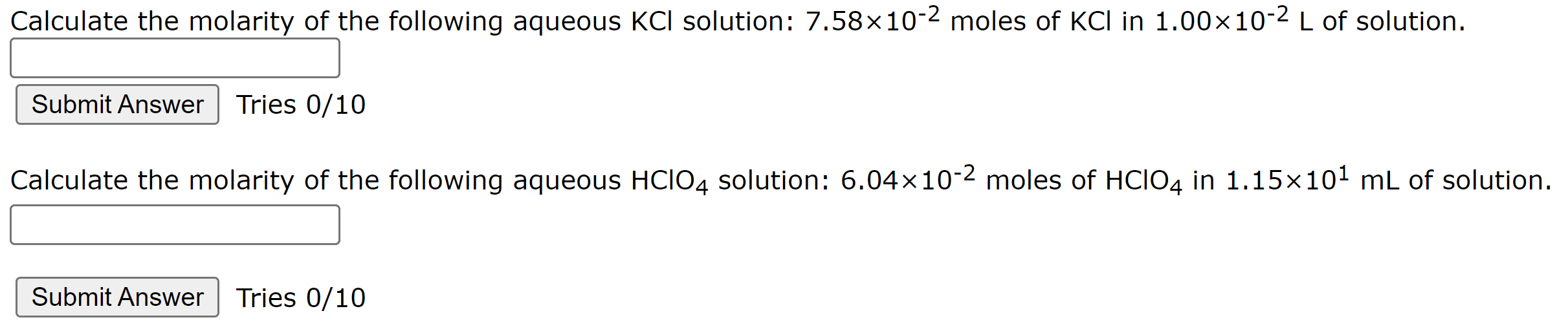 Solved Calculate the molarity of the following aqueous KCl | Chegg.com Solved Calculate the molarity of the following aqueous KCl | Chegg.com