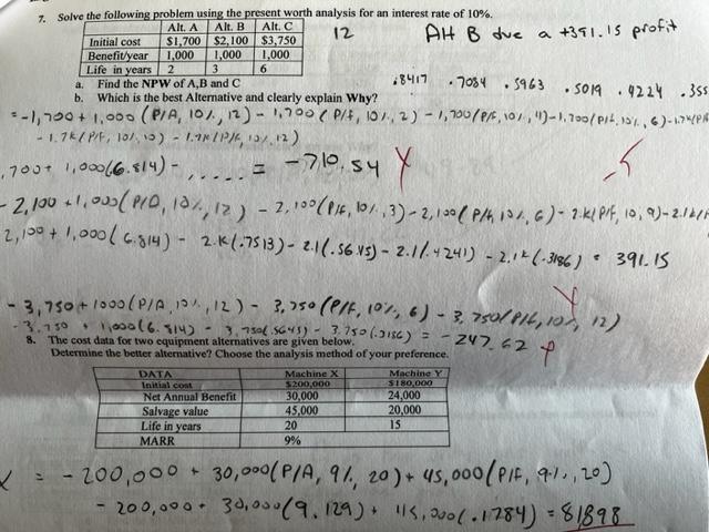 Solved a. Find the NPW of A,B and C b. Which is the best | Chegg.com