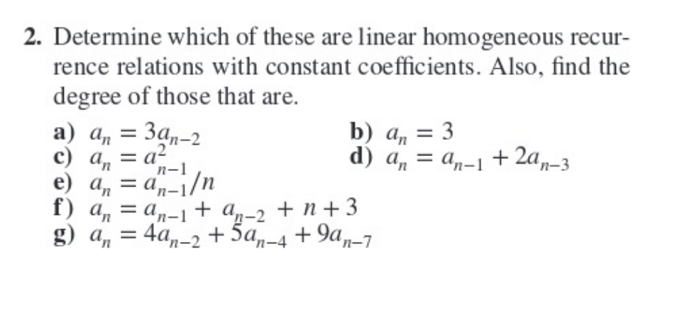 Solved 2 Determine Which Of These Are Linear Homogeneous
