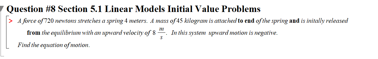 Solved Question 8 Section 5 1 Linear Models Initial Value Chegg