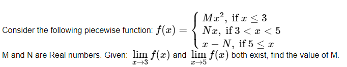 Solved Consider the following piecewise function: | Chegg.com