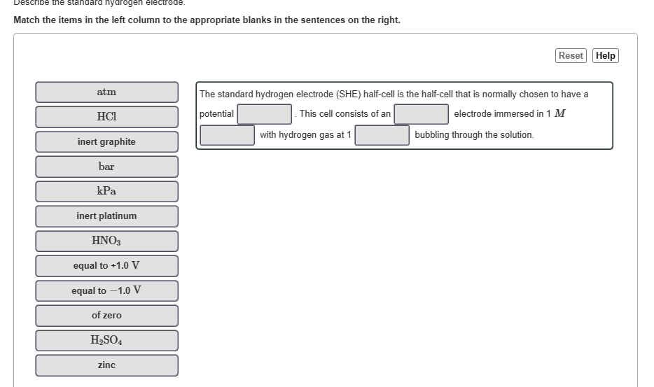 Solved Match the items in the left column to the appropriate | Chegg.com