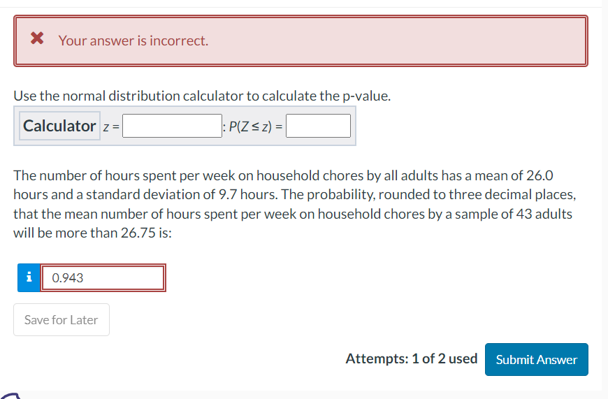 Use the normal distribution calculator to calculate | Chegg.com
