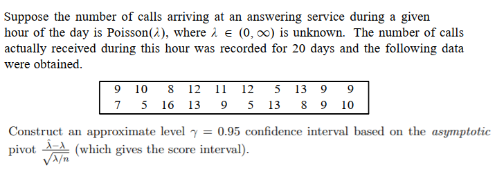 Solved Suppose the number of calls arriving at an answering | Chegg.com