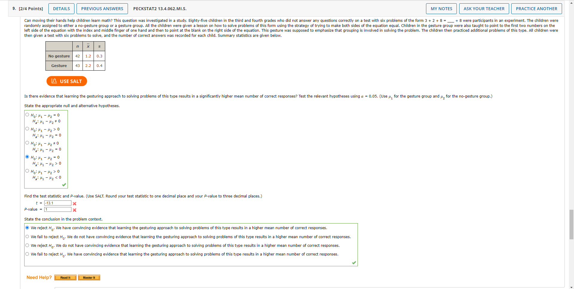 Solved left side of the equation with the index and middle | Chegg.com