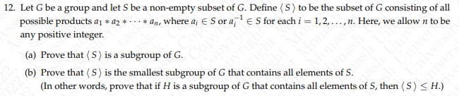Solved 2. Let G be a group and let S be a non-empty subset | Chegg.com
