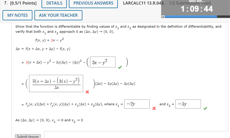 Show that the function is differentiable by finding | Chegg.com
