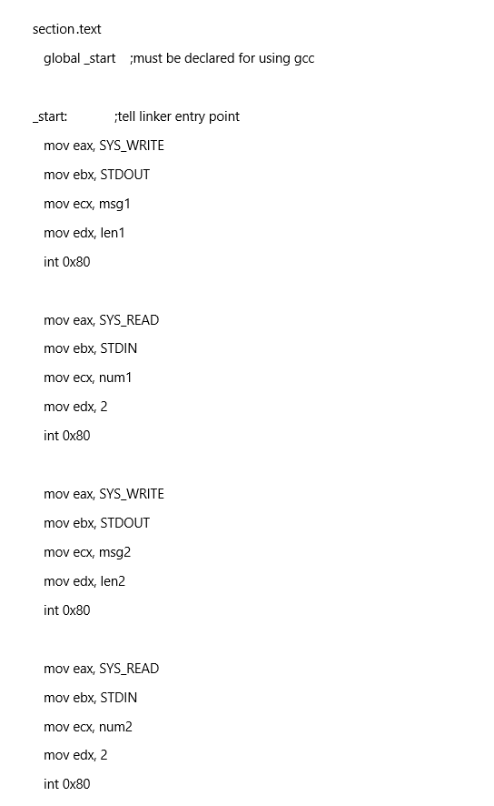 Solved The following example will ask two digits from the | Chegg.com