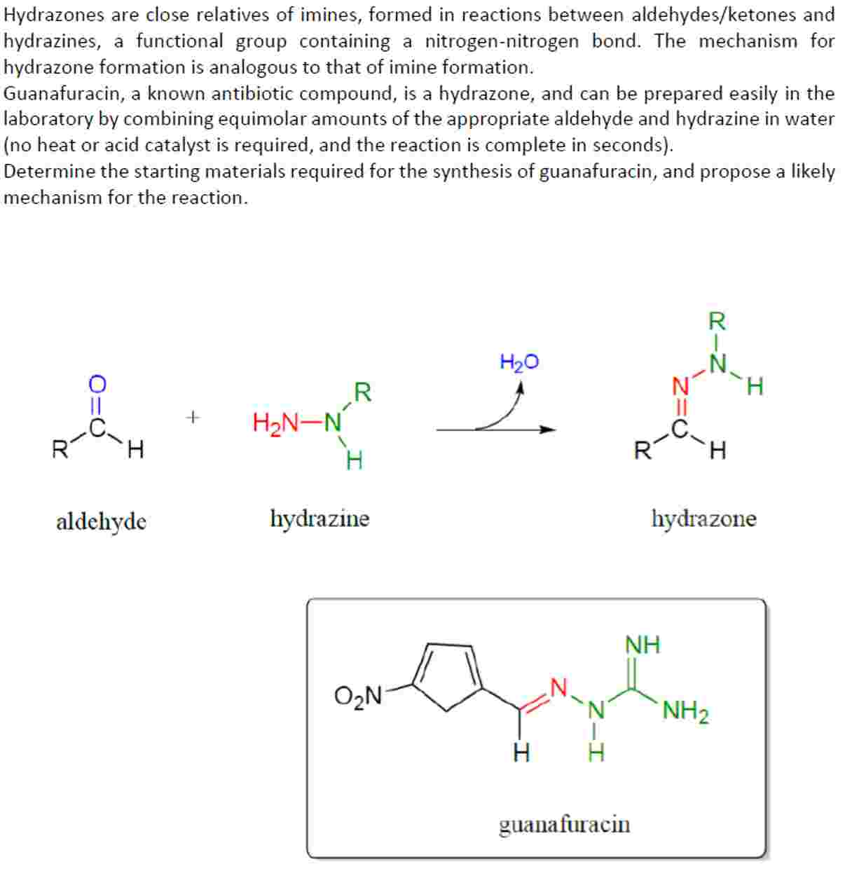Solved Hydrazones are close relatives of imines, formed in | Chegg.com