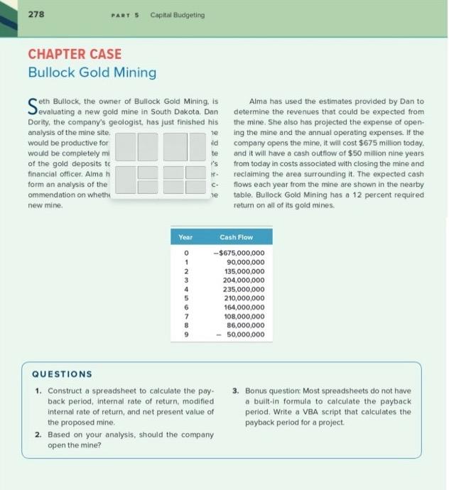 QUESTIONS 1. Construct a spreadsheet to calculate the | Chegg.com