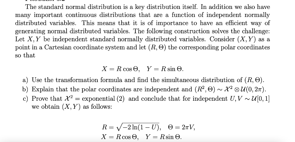 Solved The standard normal distribution is a key | Chegg.com