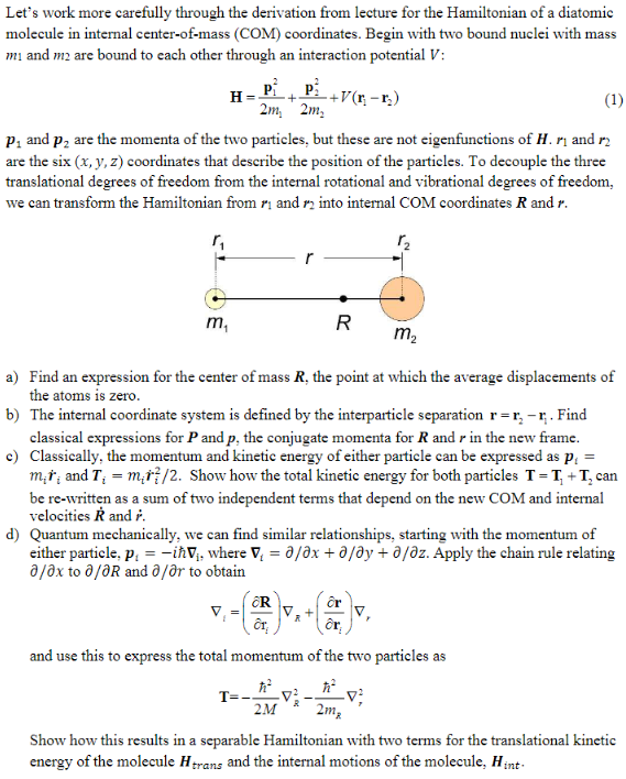 Solved Let's work more carefully through the derivation from | Chegg.com