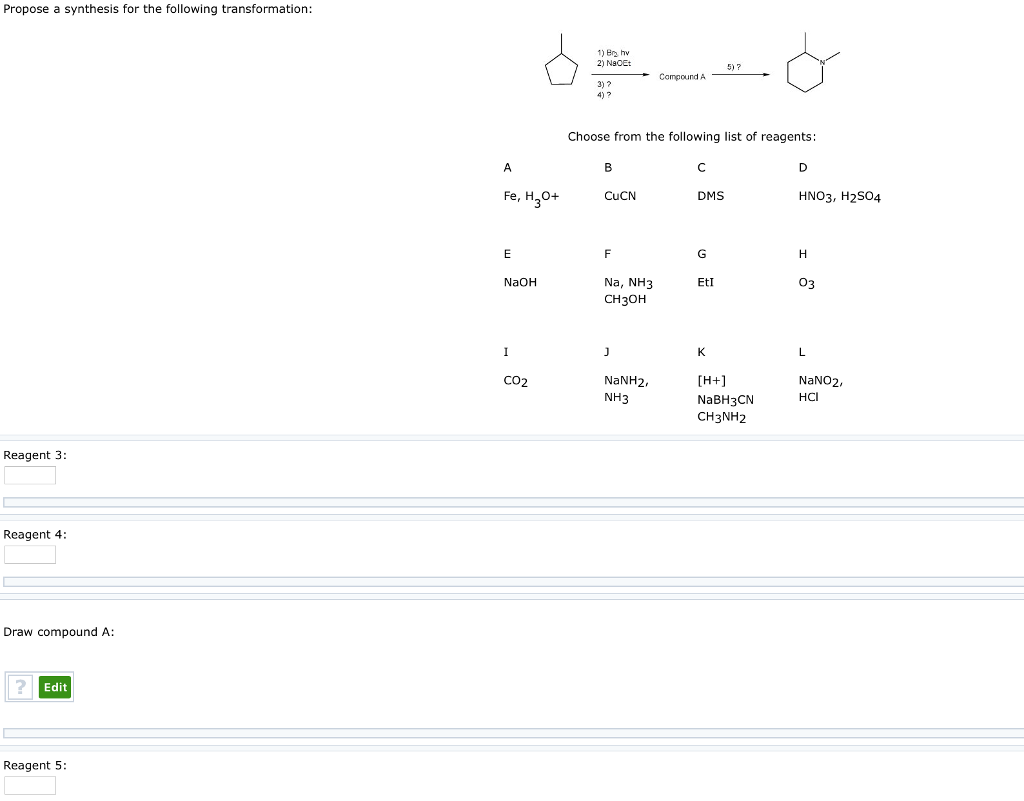 Solved Propose a synthesis for the following transformation | Chegg.com