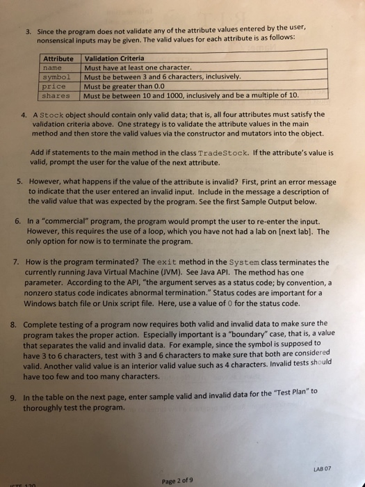 ISTE-120 Lab 07: Decisions Exercise 1-Validating | Chegg.com