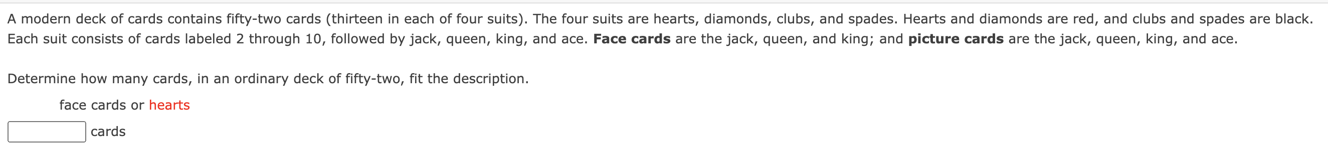 Solved A modern deck of cards contains fifty-two cards | Chegg.com