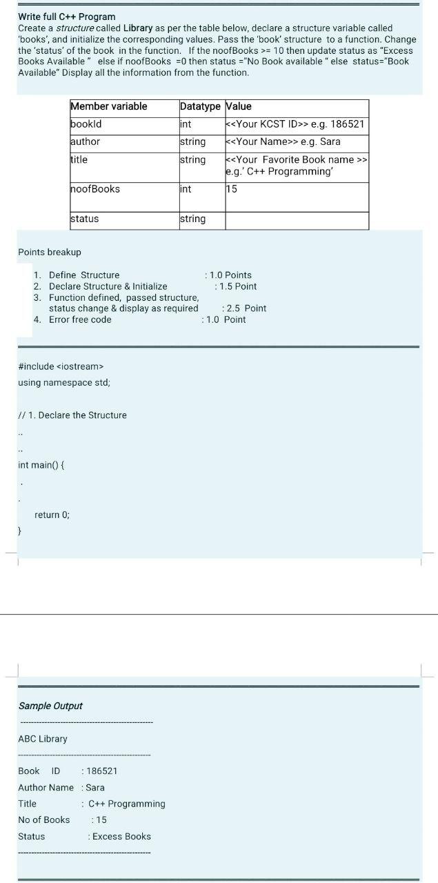 Solved Write full C++ Program Create a structure called | Chegg.com