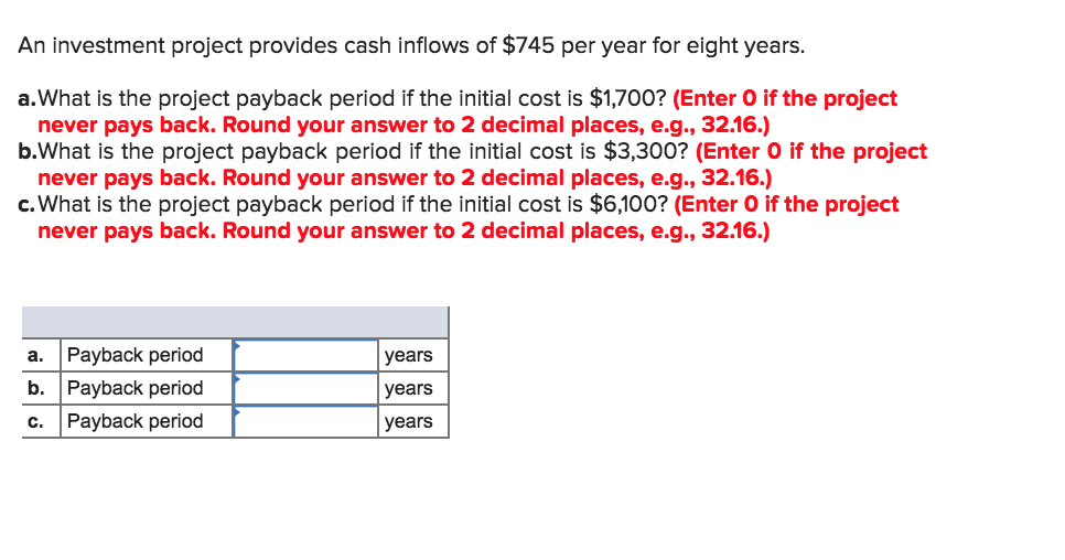 Solved An investment project provides cash inflows of $745 | Chegg.com
