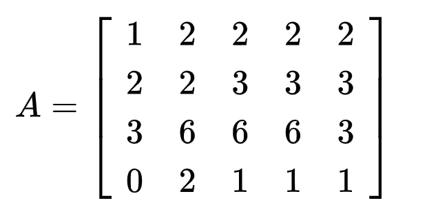 Solved A= 1 2 2 2 22 22 2 33 3 3 6 6 6 3 0 21 11 | Chegg.com