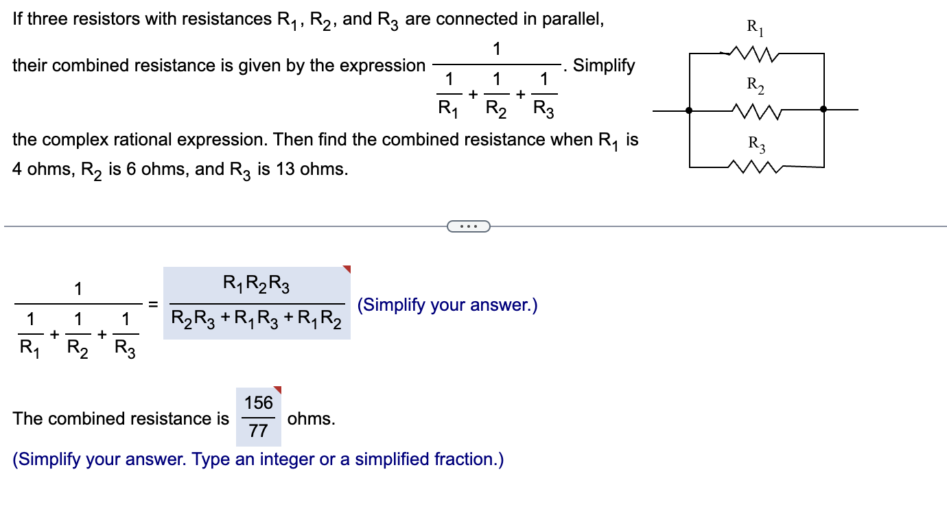 Solved If three resistors with resistances R1,R2, and R3 are | Chegg.com