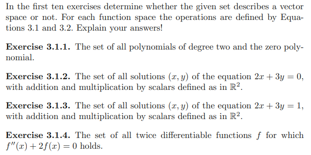 Solved In the first ten exercises determine whether the | Chegg.com