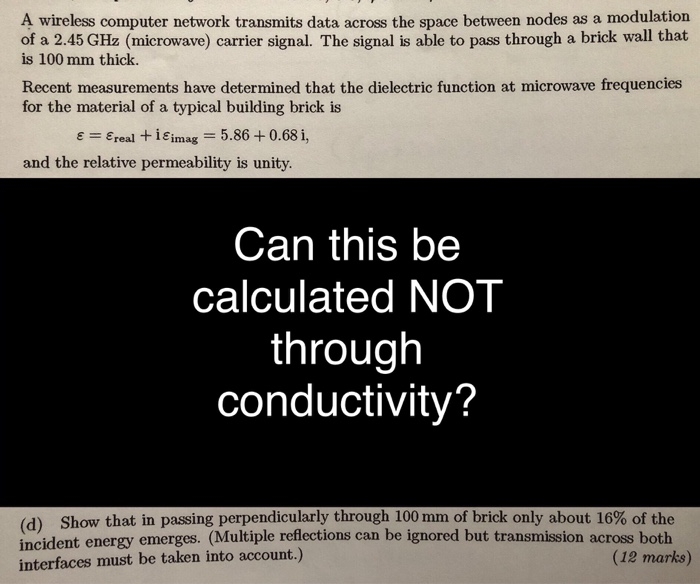 Solved wireless computer network transmits data across the | Chegg.com