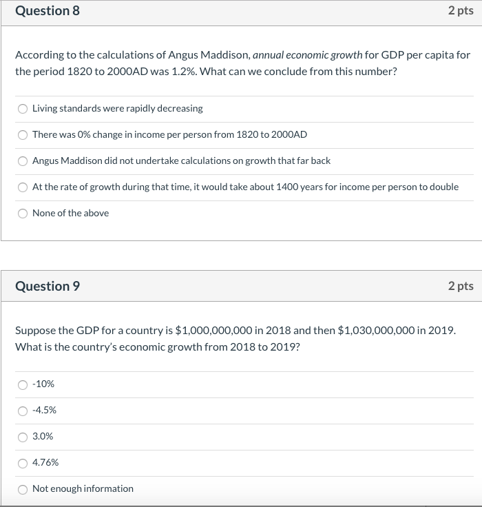 Solved Question 8 2 pts According to the calculations of | Chegg.com