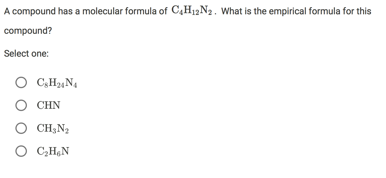Solved A compound has a molecular formula of C4H12N2. What | Chegg.com