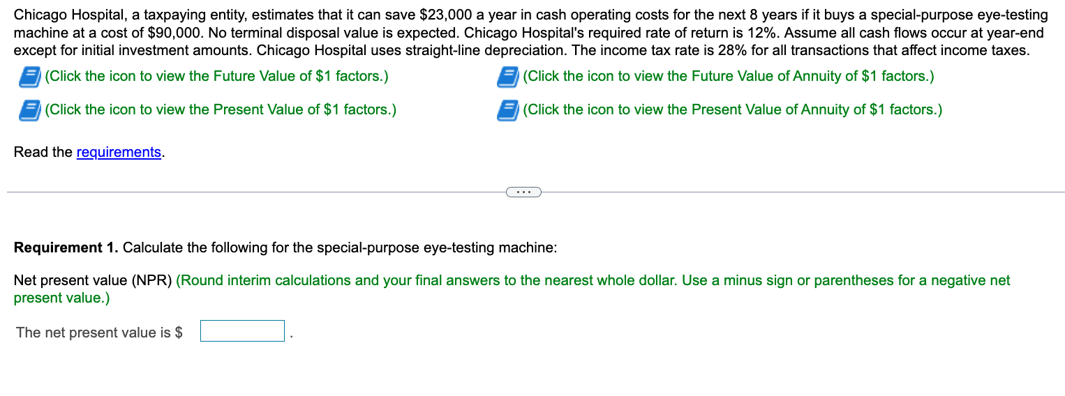 Solved Requirement 1. ﻿Calculate the following for the | Chegg.com