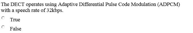 Solved The DECT operates using Adaptive Differential Pulse | Chegg.com