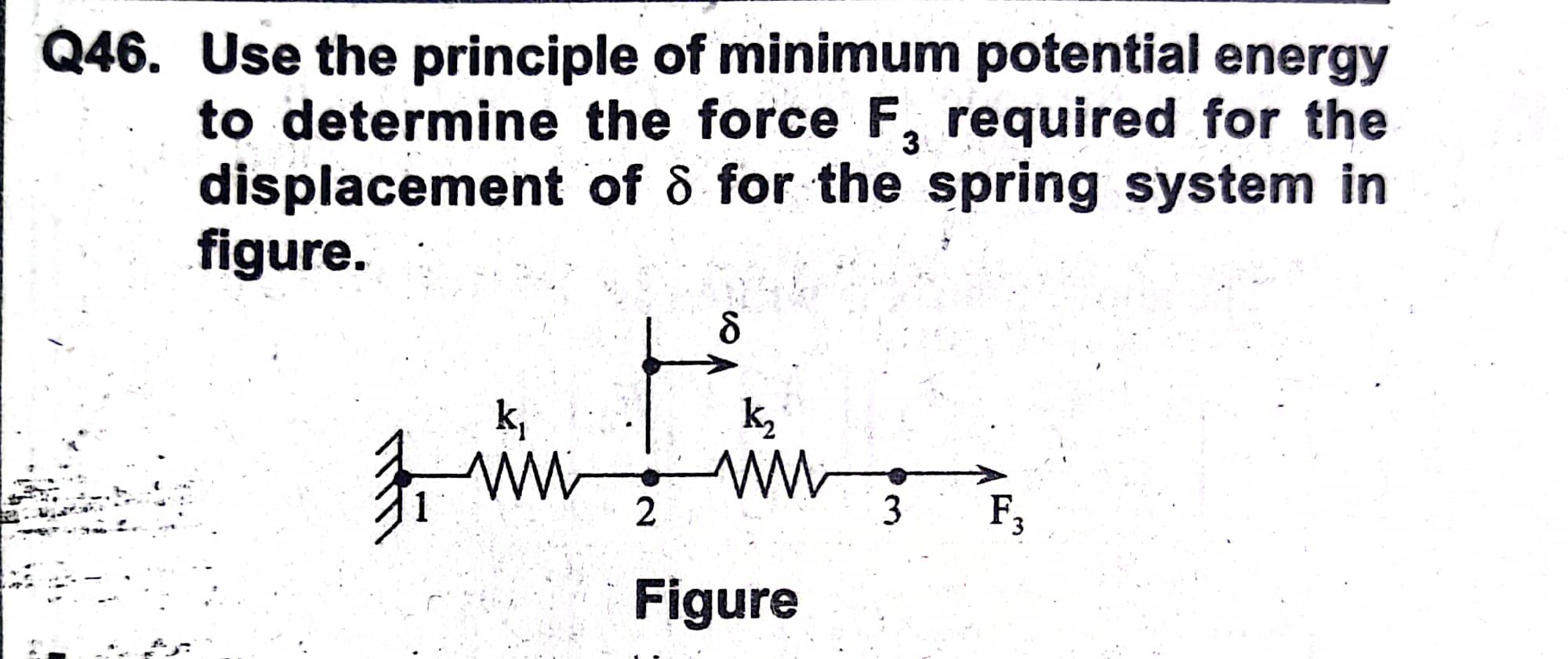 Solved Q46. Use the principle of minimum potential energy to | Chegg.com
