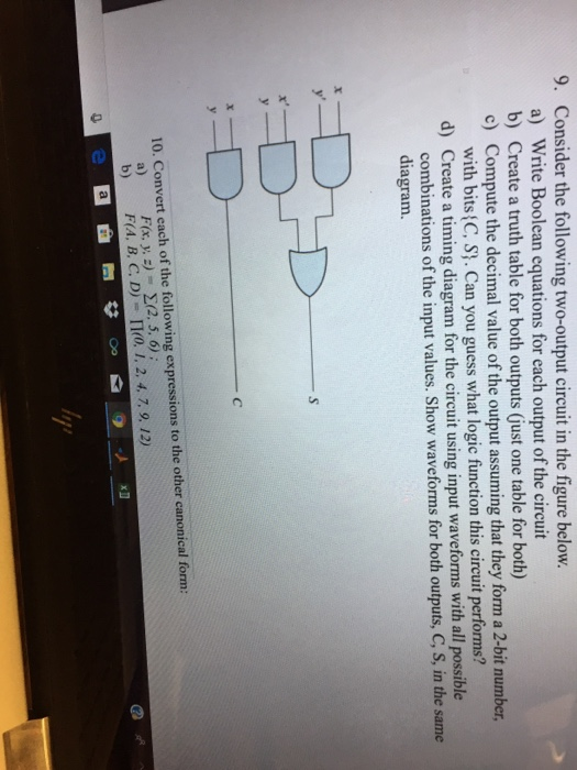 Solved Consider the following two-output circuit in the | Chegg.com