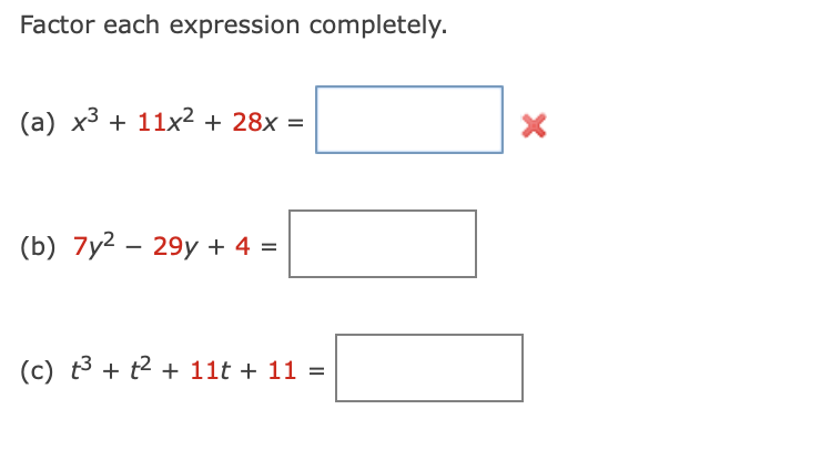 Solved Factor each expression | Chegg.com
