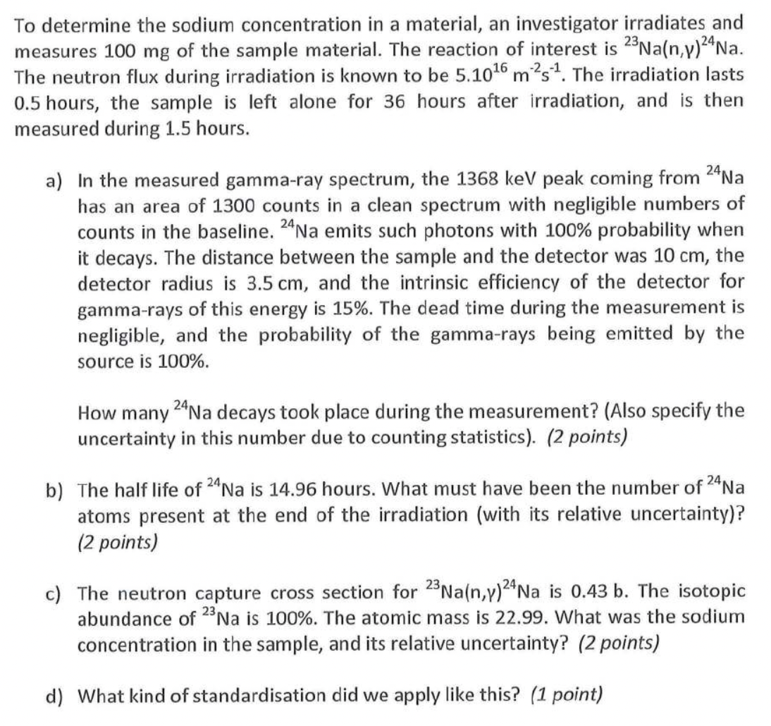 Solved To ﻿determine the sodium concentration in ﻿a | Chegg.com