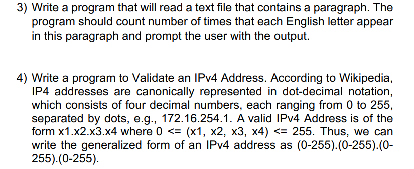 Solved 3) Write a program that will read a text file that | Chegg.com