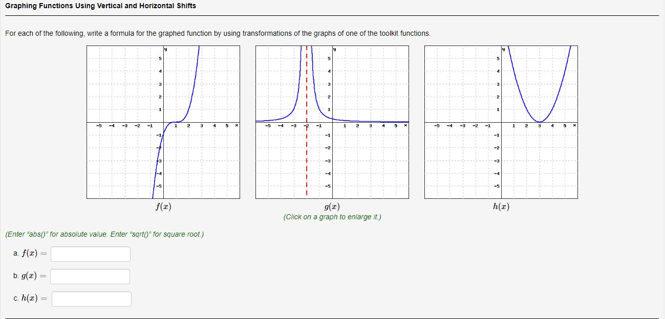 Solved Graphing Functions Using Vertical and Horizontal | Chegg.com